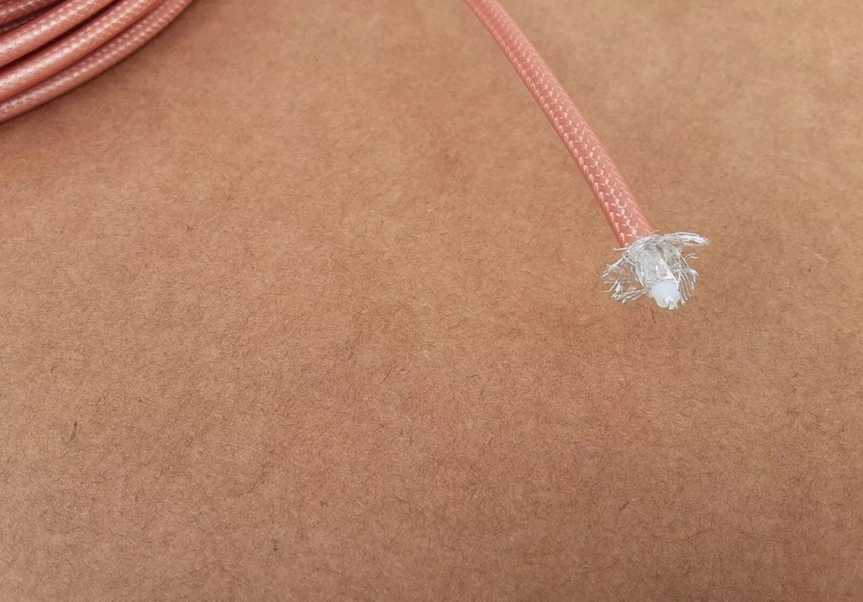 RG400, 100FT, 50 ohm. Double Shielded Coaxial cable with Tan FEP(Teflon ...