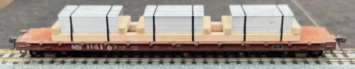 Walthers - Norfolk Southern (NS) 60 ft. flat car with aluminum ingot ...