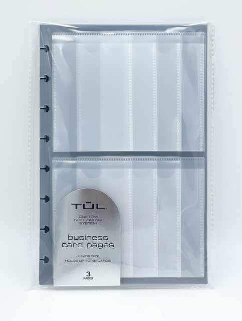 TUL Discbound Notebook Business Card Pages Junior Size Clear 8 Pockets ...