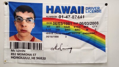 Quality McLovin Flag 150 x 90cm Banner for the Man Cave Superbad Fogell ...