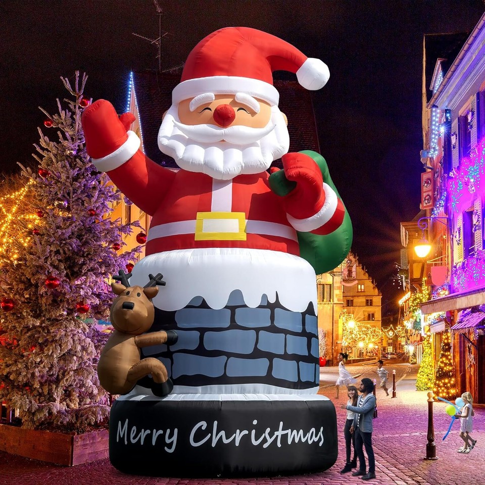 20FT 26FT 33FT Giant Inflatable Santa Claus Fit Outdoor Christmas ...