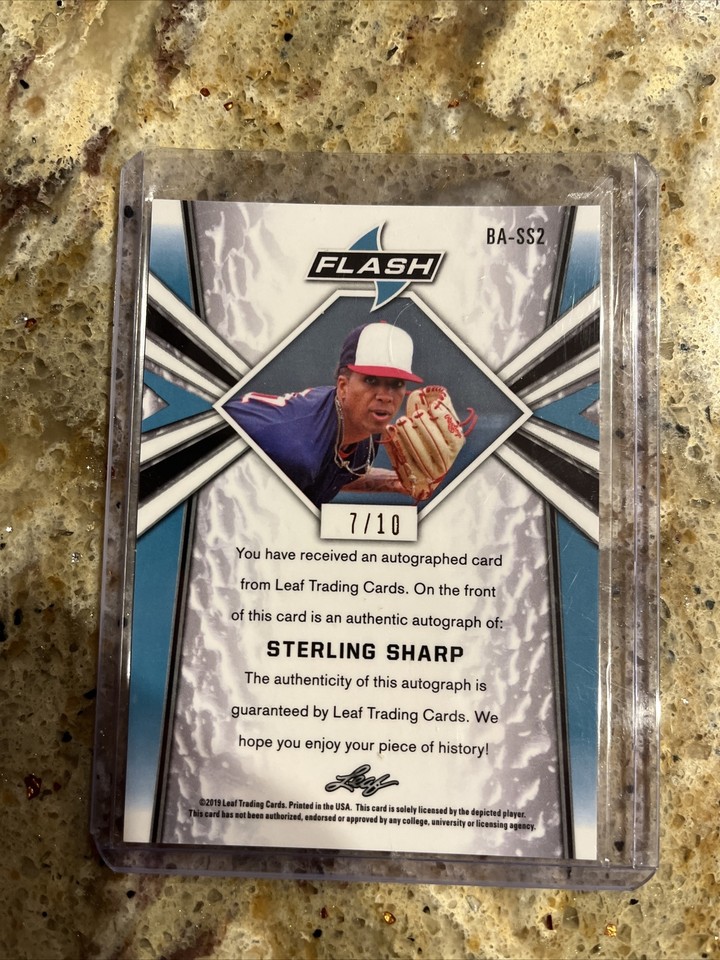 2019 Leaf Flash Sterling Sharp Auto Baseball 7/10 Boston Red Sox | eBay