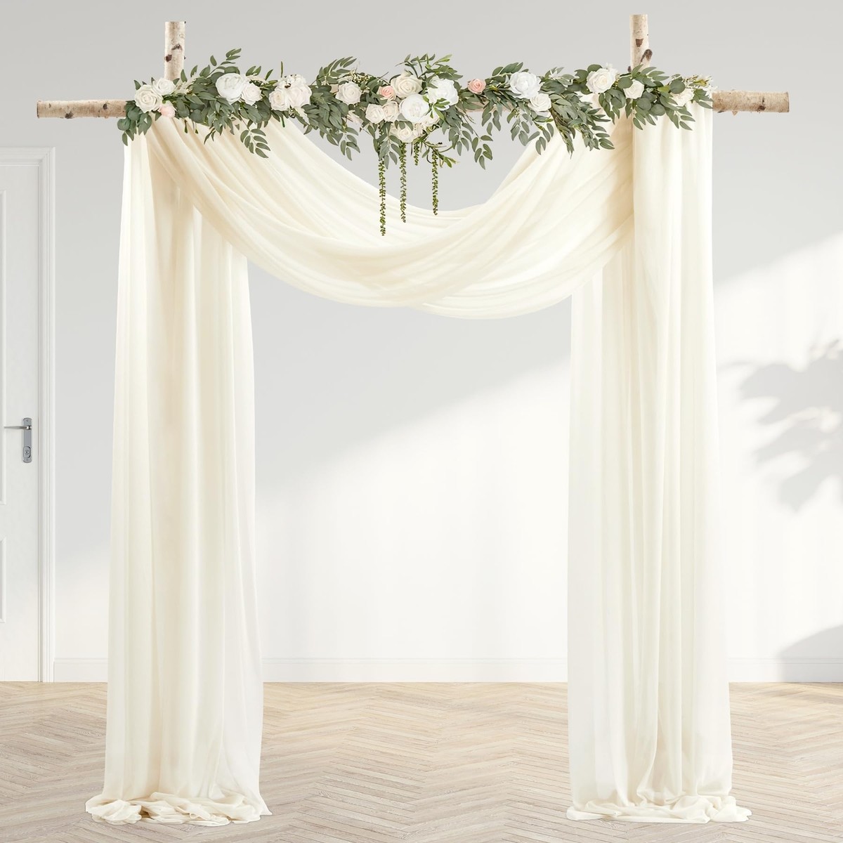 Sheer Wedding Arch With Drapes How To Drape Fabric On A Bridal Arch