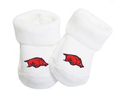 Future Tailgater Arkansas Razorbacks Baby Toe Booties | eBay