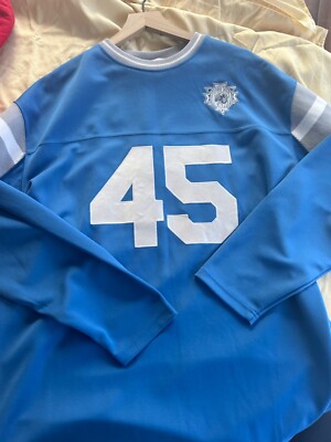 Men's Rocawear Team Roc Long Sleeve Jersey Shirt 45 Size XL Blue Gray ...