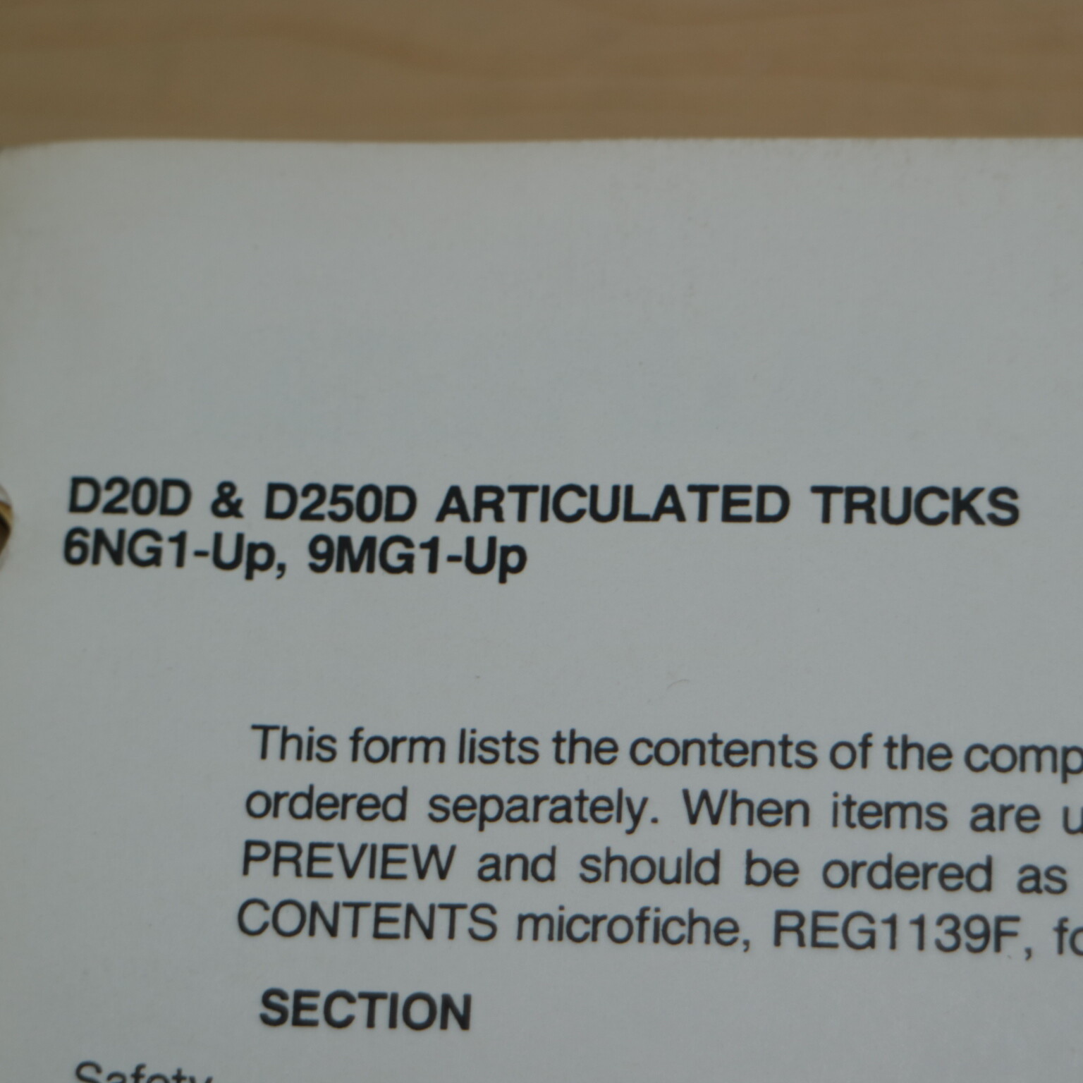 DJB CAT Caterpillar D20D D250D Dump Truck Shop Repair Service Manual ...
