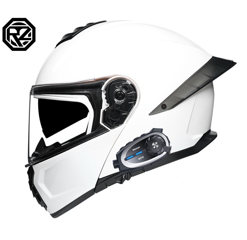 Bluetooth Motorcycle Dual Visors Modular Helmet Built-in Camera ...