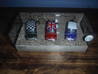 Classic Mini Cooper Set Scale Model Cars Marks & Spencer British Design ...