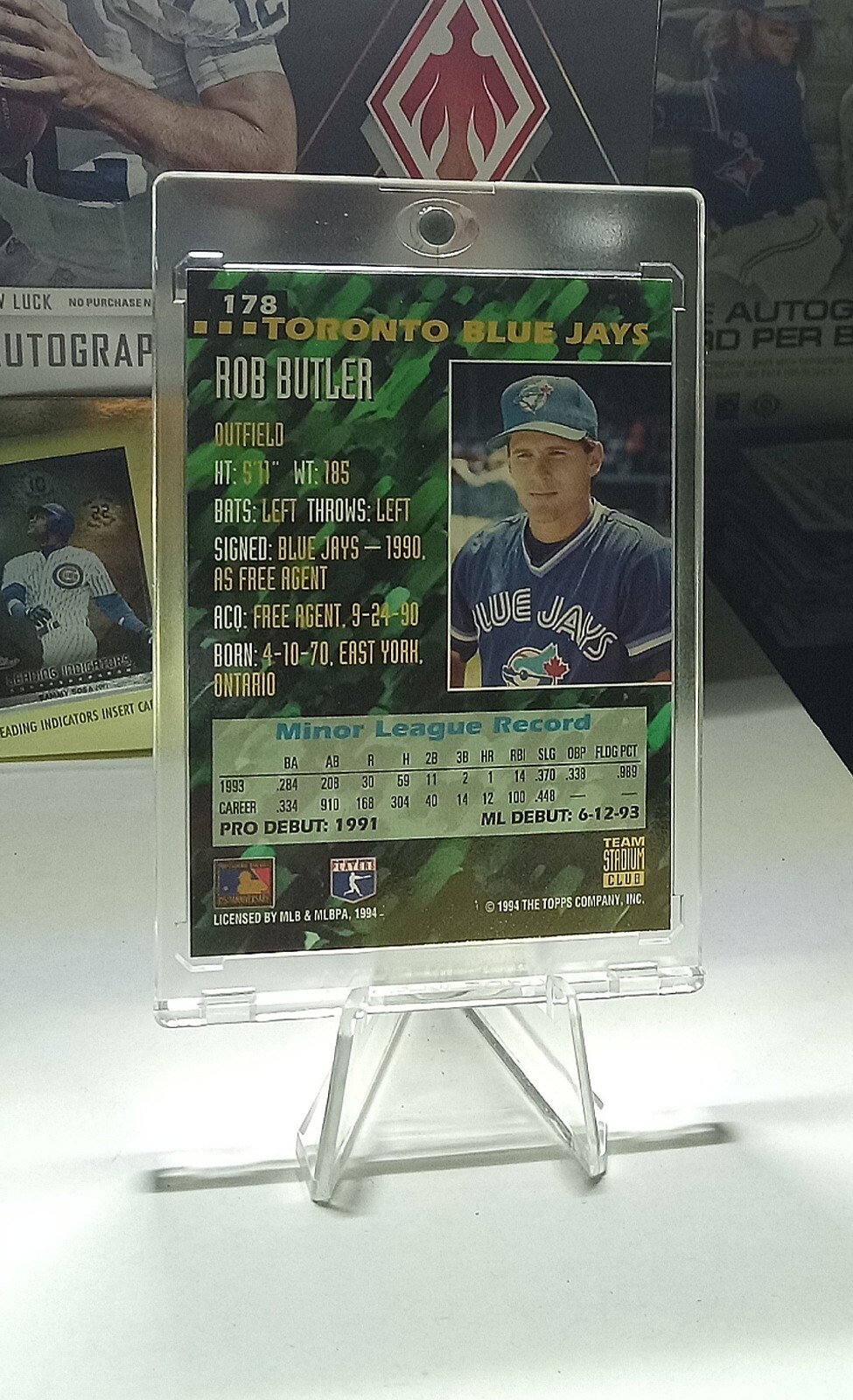 1994 Topps Team Stadium Club - 1st Day Issue #178 Rob Butler for sale ...