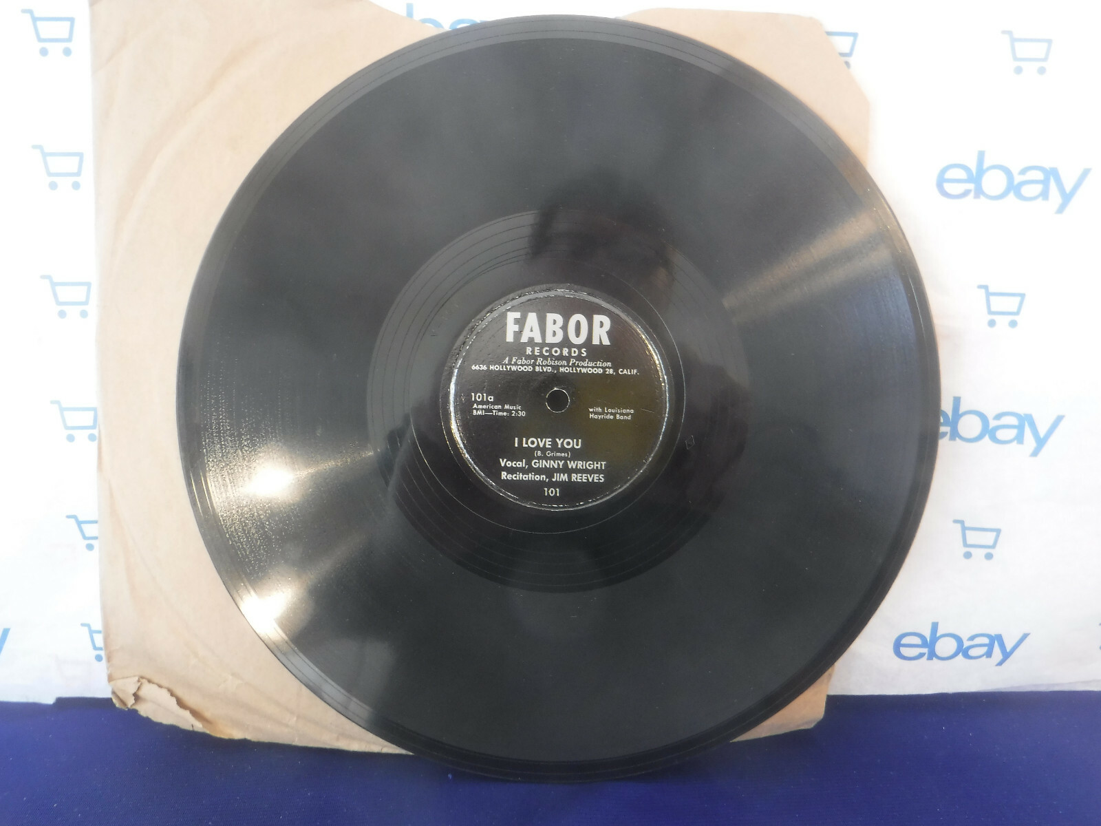 Ginny Wright, Jim Reeves, I Love You / I Want You Yes, 1953 Fabor ...