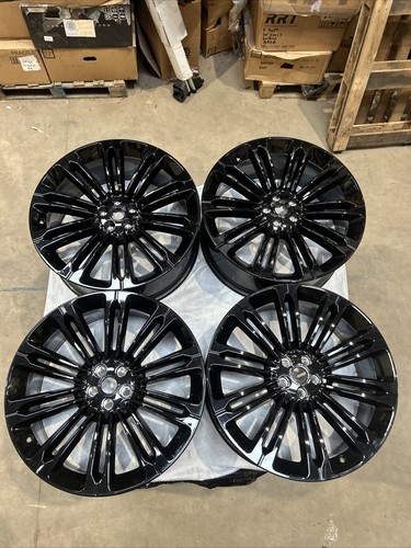 4 x Genuine Range Rover Velar 22” Style 1075 Gloss Black Alloy Wheels ...