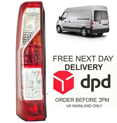Vauxhall Movano 2010-2024 Rear Back Lamp Tail Light Passenger Side Near ...