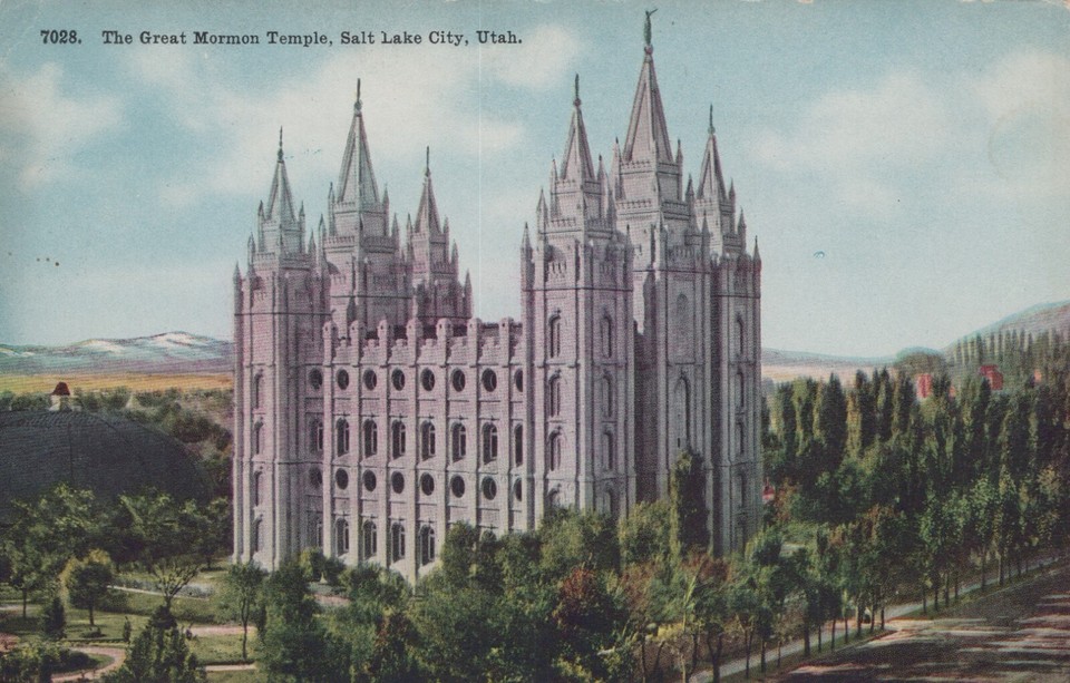 Salt Lake City Mormon Temple Utah Unposted Vintage Divided Back ...
