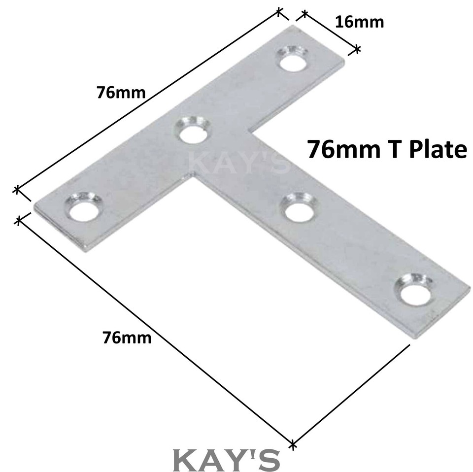 MENDING PLATES BRACES CORNER STRETCHER ANGLE TEE T BRACKETS SMALL LARGE ...