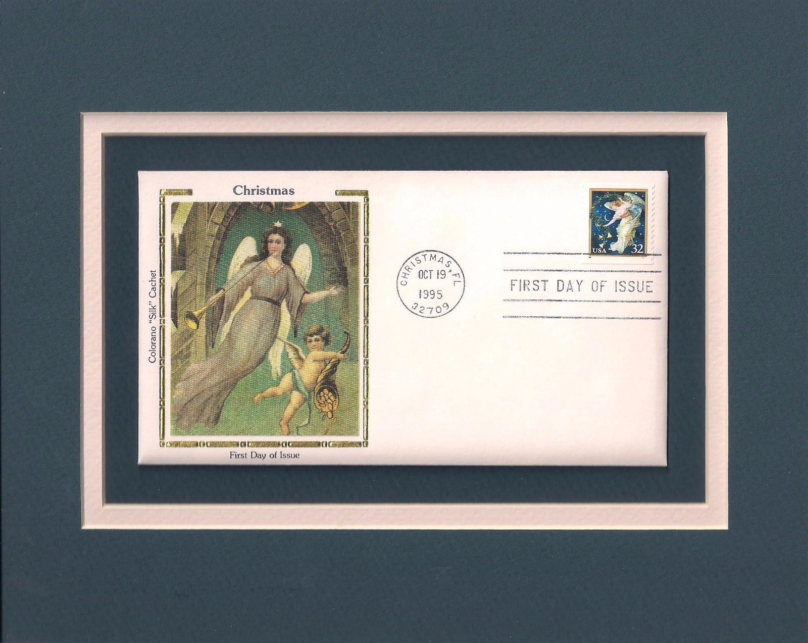 CHRISTMAS ANGEL & CHERUB - FRAMEABLE POSTAGE STAMP ART - 0165 | eBay