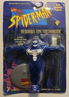 Vintage Marvel Comics Venom Spiderman Super Heroes Bendable Toothbrush ...