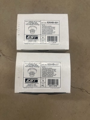 Lot of 2 EST 6264B-001 Duct Smoke Detectors 24VDC Ionization Type New ...