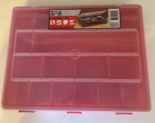 Zag Organizer Tools Flip Top 14 Compartments Handle 14" X 11" X 2.5 ...