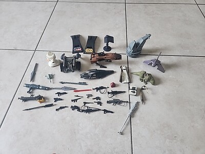 Vintage Kenner Star Wars Lot of 38 Rare Weapons, Original 1990s Micro ...