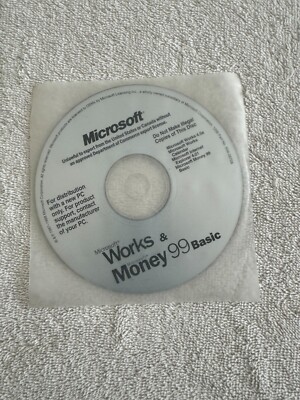 Microsoft Works Version 4.5a Disc & Microsoft Money 99 Disc - NO ...