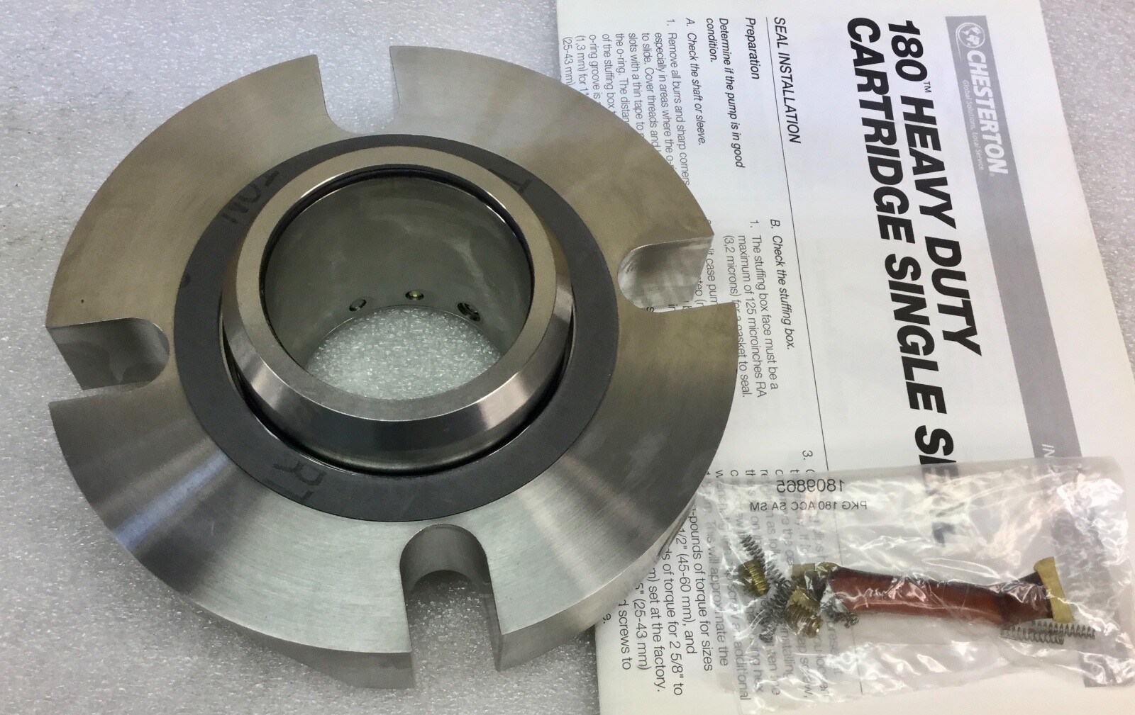 CHESTERTON 180WB CARTRIDGE SINGLE SEAL WITH THROTTLE BUSHING 640158 NEW ...