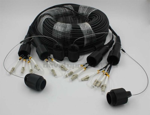 50M TPU Field Armoured Patch Cord LC-LC UPC MM 50/125 OM2 6 Cores Fiber ...