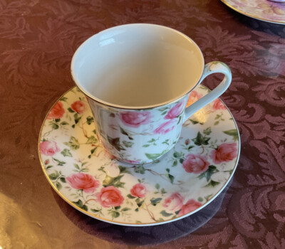 Darice Tea Cup And Saucer Roses | eBay