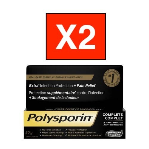 Polysporin Original COMPLETE Antibiotic Ointment 30g - HEAL-FAST ...