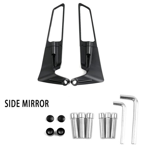 2x Motorcycle fixed wing Rear View Mirrors For Kawasaki Z900 Z650 2021 ...