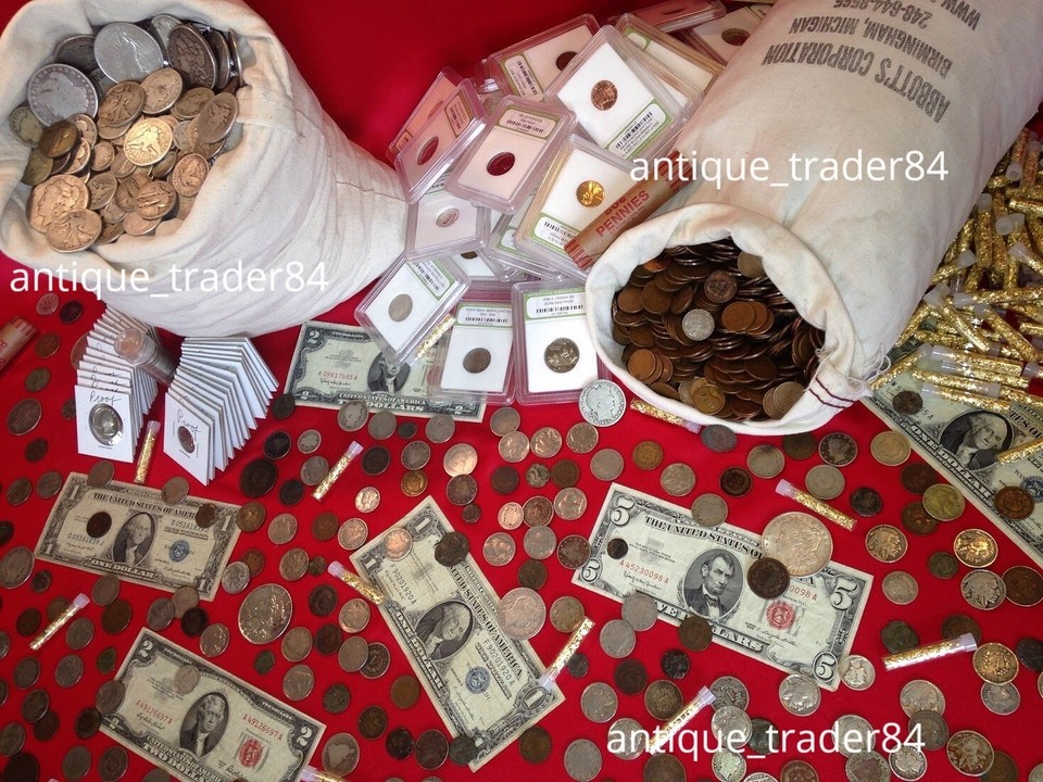 Estate Lot Sale Old US Coins Gold / Silver / Currency / Proof + BONUS ...