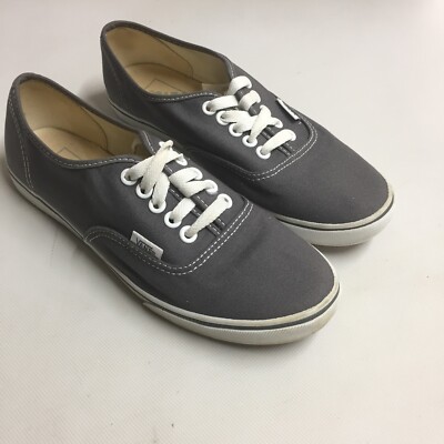 Vans Shoes Unisex Mens Size 5.5 Womens 7 Gray Canvas Lace Up Sneakers ...