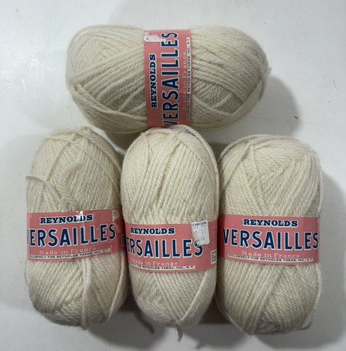 Reynolds Versailles Virgin Wool Yarn Lot Of 4 Skeins Cream | eBay