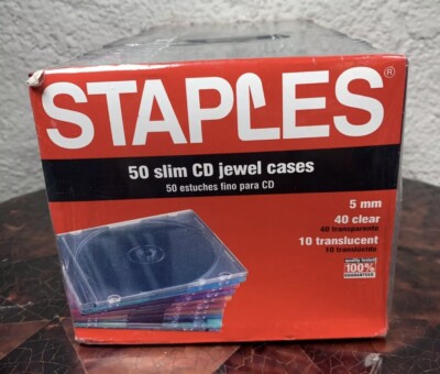 NEW (50) 5 mm Slim Clear & Translucent CD Jewel Cases Staples | eBay