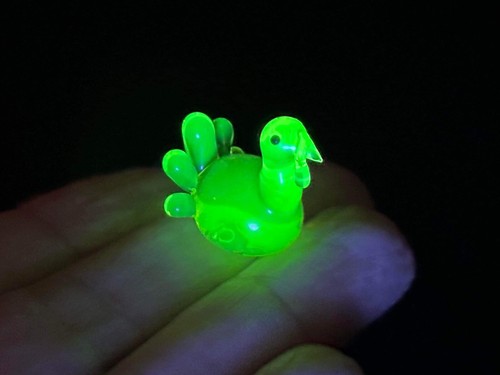 Uranium Vaseline Turkey Mini Solid Glass Hand Made Piece By Rafael In ...