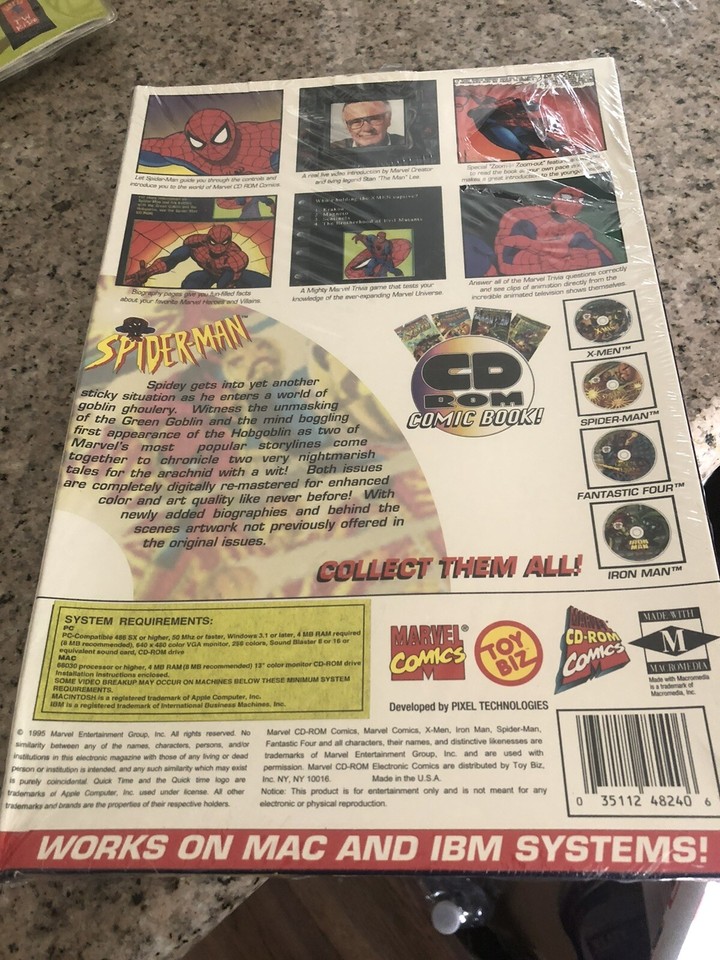 Spider-Man Interactive Cd-Rom Comic Book Mac And IBM 1995 NIP | eBay
