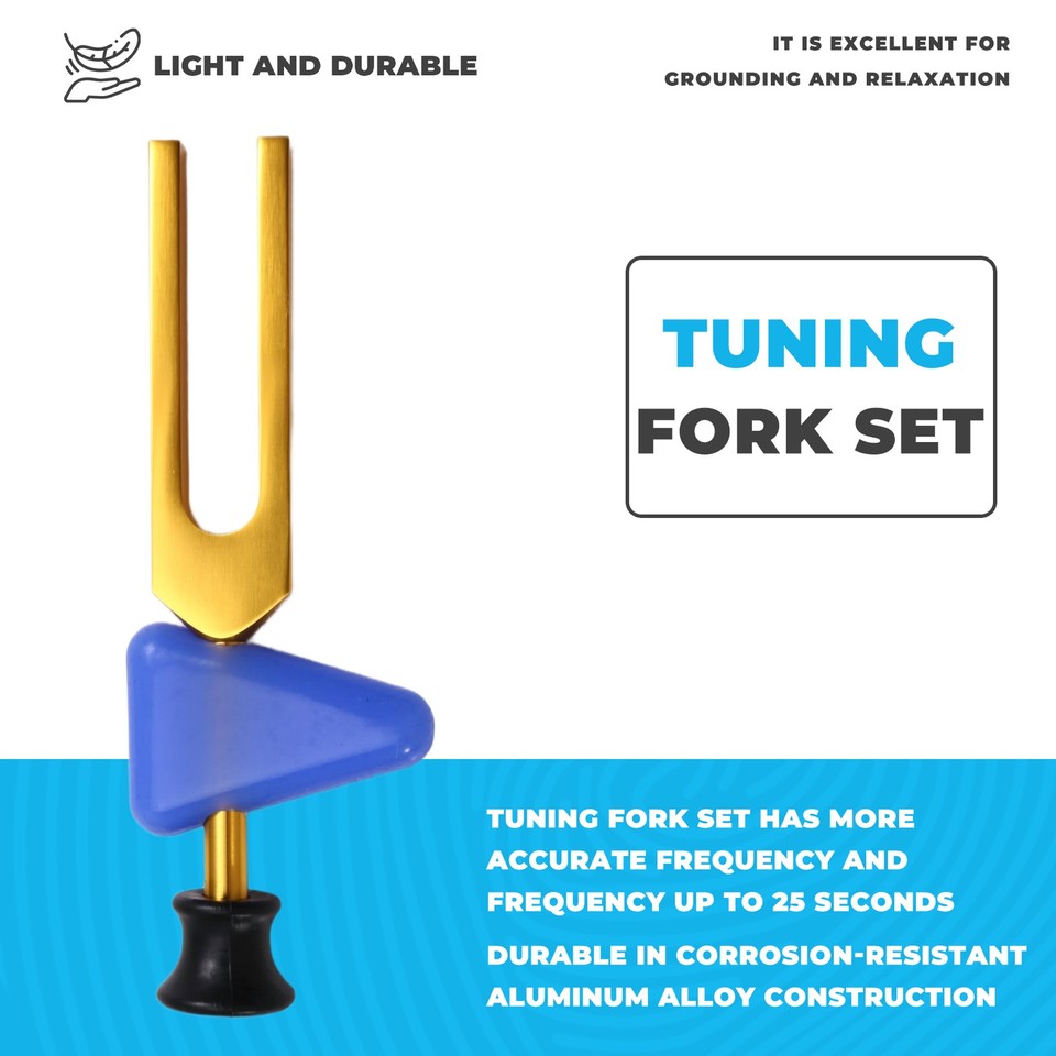 F 963HZ Tuning Fork Set, Tuning Fork for Healing Chakra, Sound Therapy ...