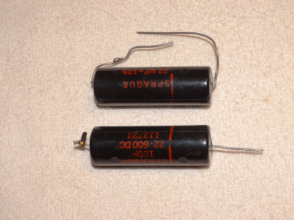 2 - Sprague Black Beauty Capacitor Pulls .22 600v 160P & 6TM-P22 #7 | eBay
