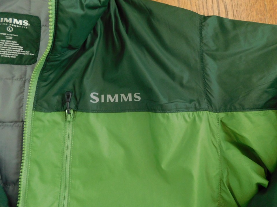 Simms Midstream Insulated Pullover- Size Large - 2 Tone Green | eBay
