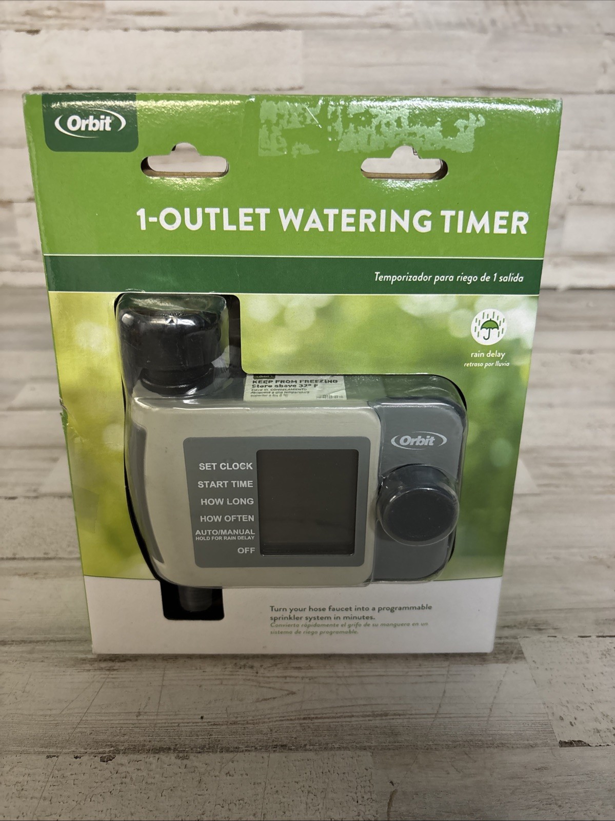 Orbit 1 Output Port Stationary Digital Hose End Timer Digital Display ...