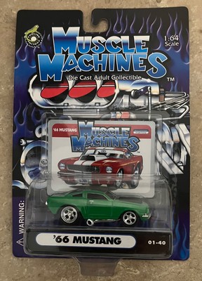 Muscle Machines '66 Ford Mustang Car Green 01-40 Diecast Car 1:64 | eBay