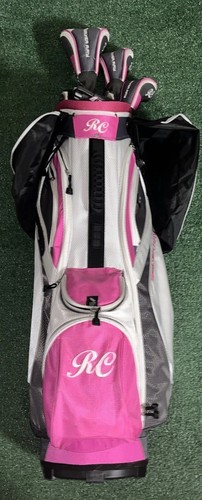 Ray Cook Golf Ladies Pink Silver Ray Set W/Bag Ladies Flex 5,6,7,8,9,PW ...