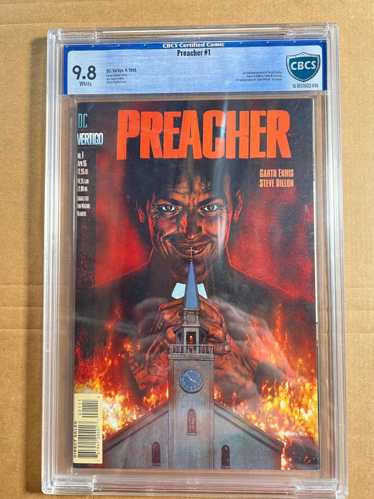 Preacher #1 CBCS 9.8 DC 1995. 1st Jesse Custer, Saint of Killers, Tulip ...