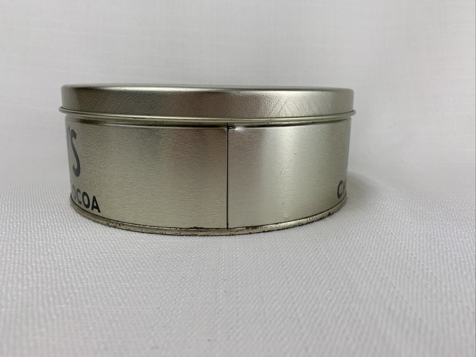 Vintage Original Hershey's Chocolate & Cocoa Large Round Tin Silver 7 ...