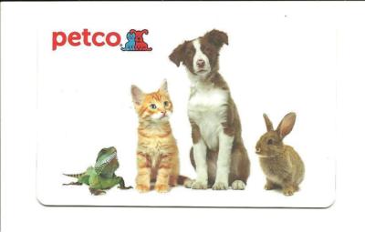 Petco Gift Card No $ Value Collectible Dog Cat Rabbit Lizard | eBay