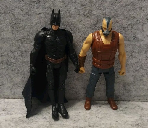 Batman Dark Knight Rises 4" Action Figures Batman & Bane (Brown Jacket ...
