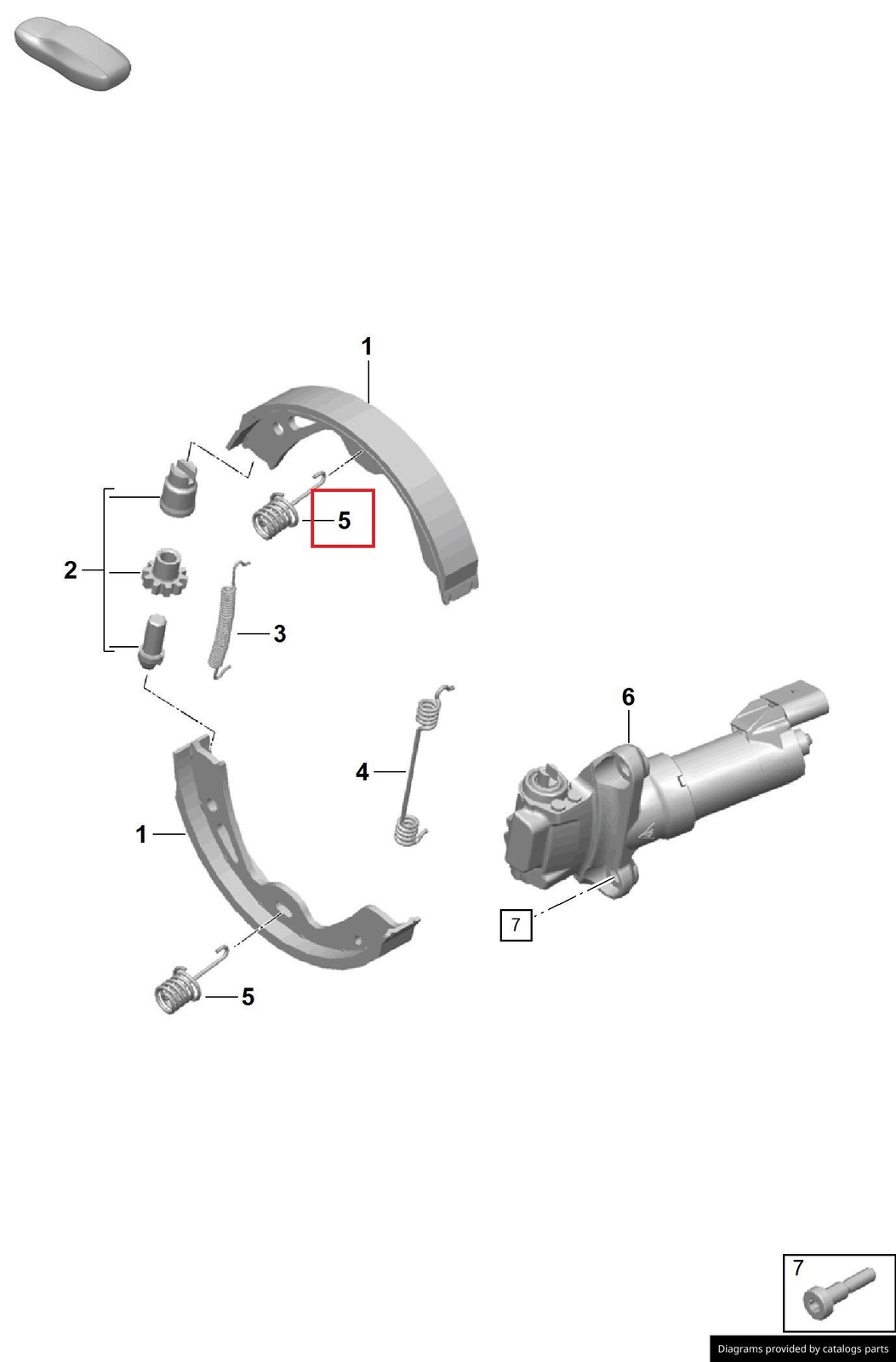 Porsche Rear Parking Brake Shoe Compression Spring Genuine 298609583 | eBay