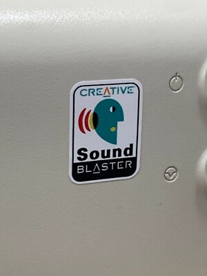 Creative Sound Blaster Guy Computer Case Badge Sticker 16 32 AWE Pro ...