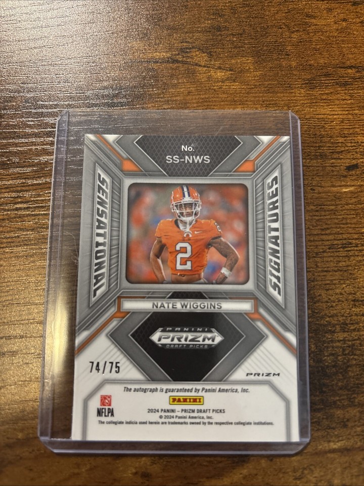 2024 Panini Prizm Draft Picks Sensational Signatures Nate Wiggins #SS ...