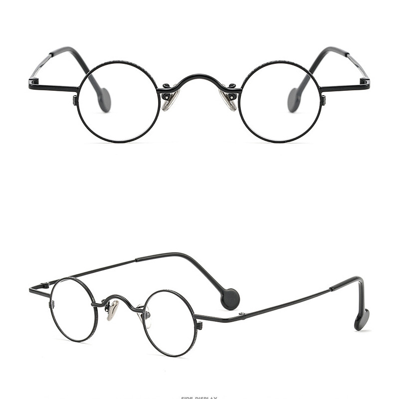 Small Round Retro Reading Glasses Metal Glasses Frame Rx-able Mens ...