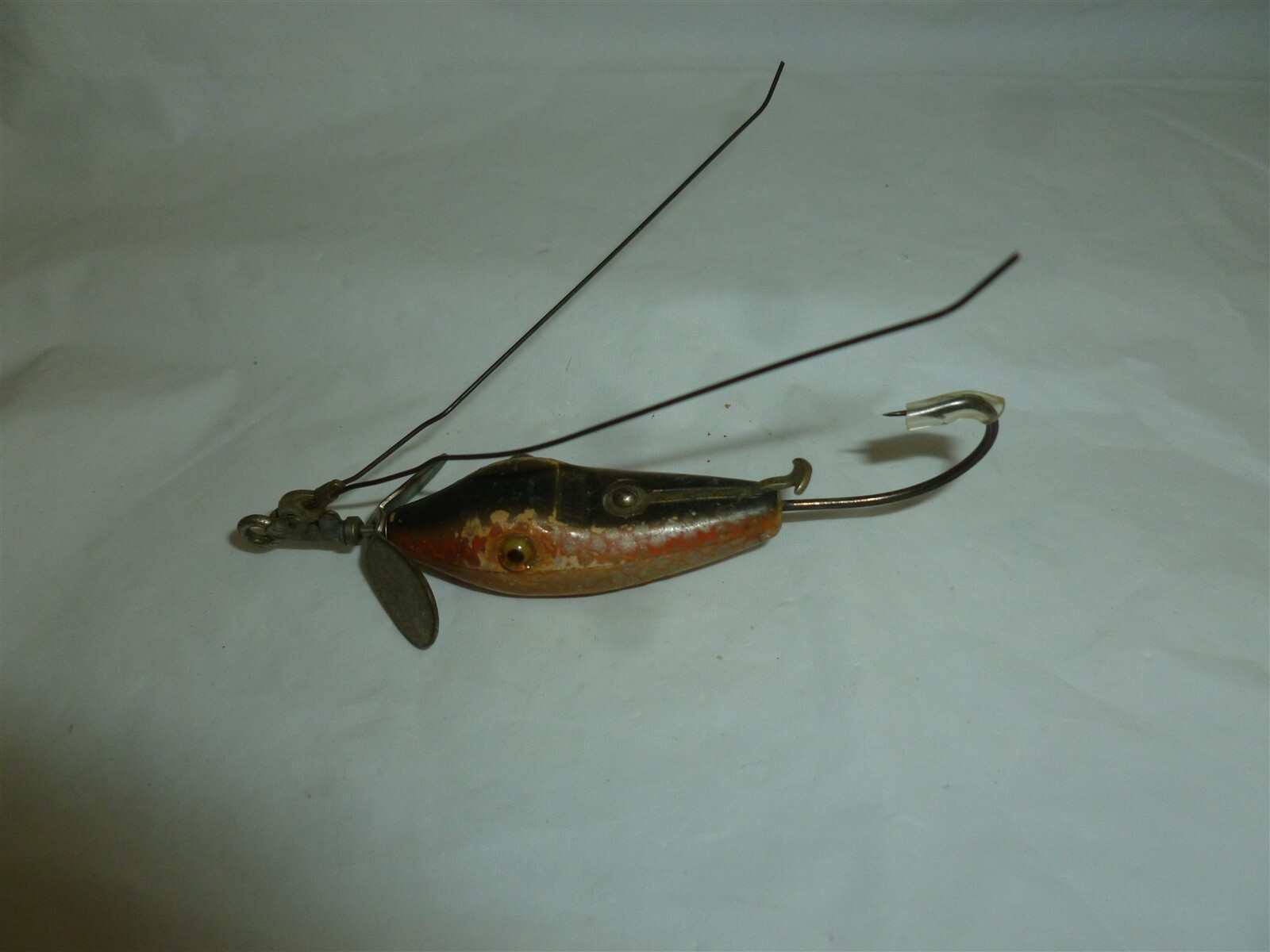 Vintage 2 Inch Glass Eye Heddon (Fuzzi-Bug?) Pork Rind Fishing Lure Lot ...